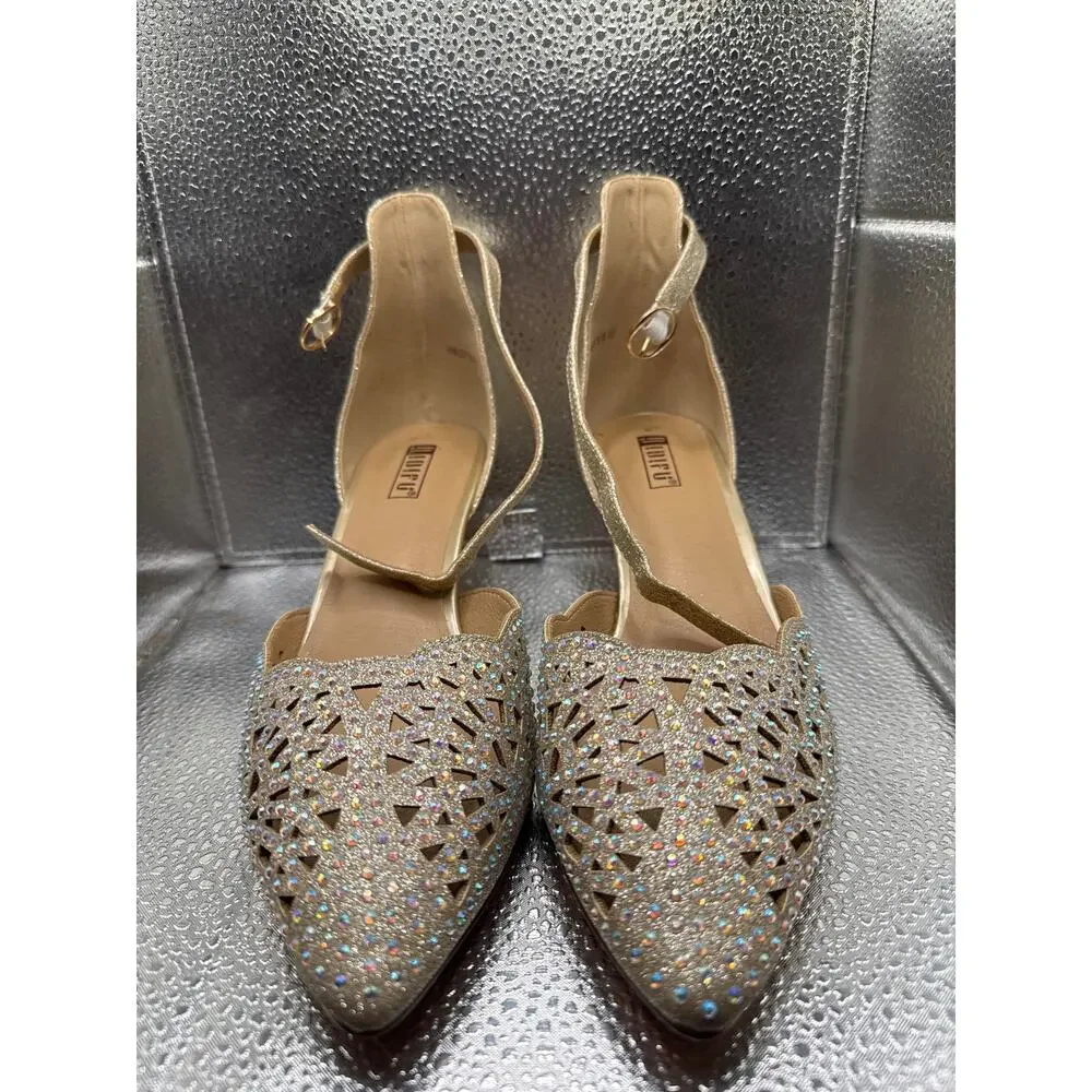 IDIFU | Shoes | Idifu In2 Candice Wedding Kitten Heels Silver Sequin ...